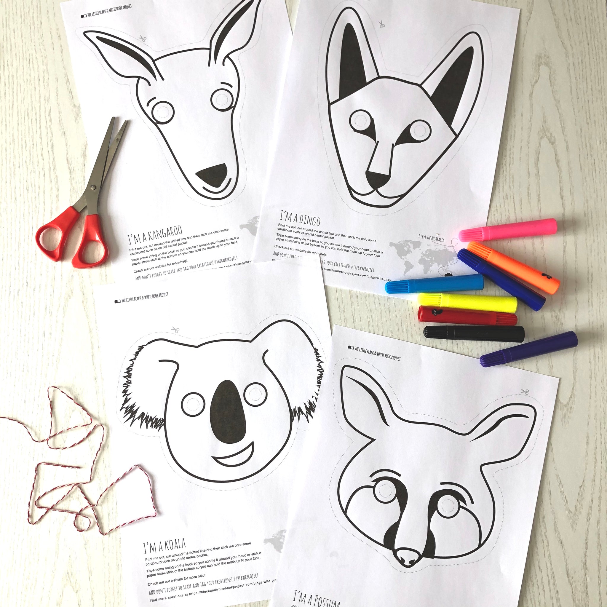 Wild Animal Masks Templates Australian Animal Masks Make